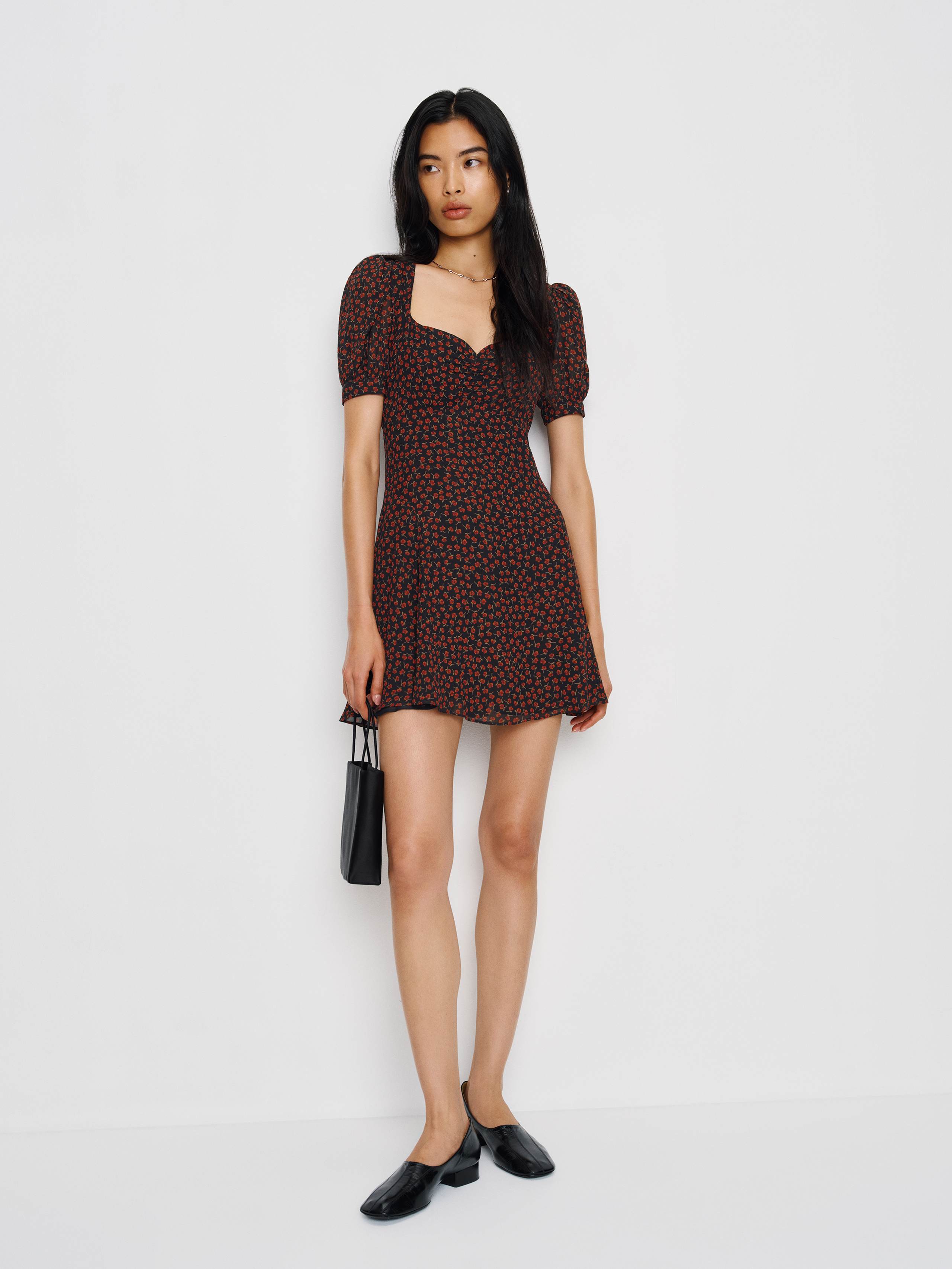 Reformation Rebecca Dress In Rowan | ModeSens